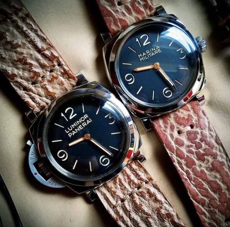 Unique Exotic Patterns Leather Watch Strap Panerai Vdb Omega Rolex Band ...