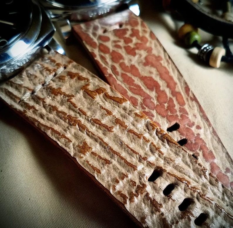 Unique Exotic Patterns Leather Watch Strap Panerai Vdb Omega Rolex Band ...