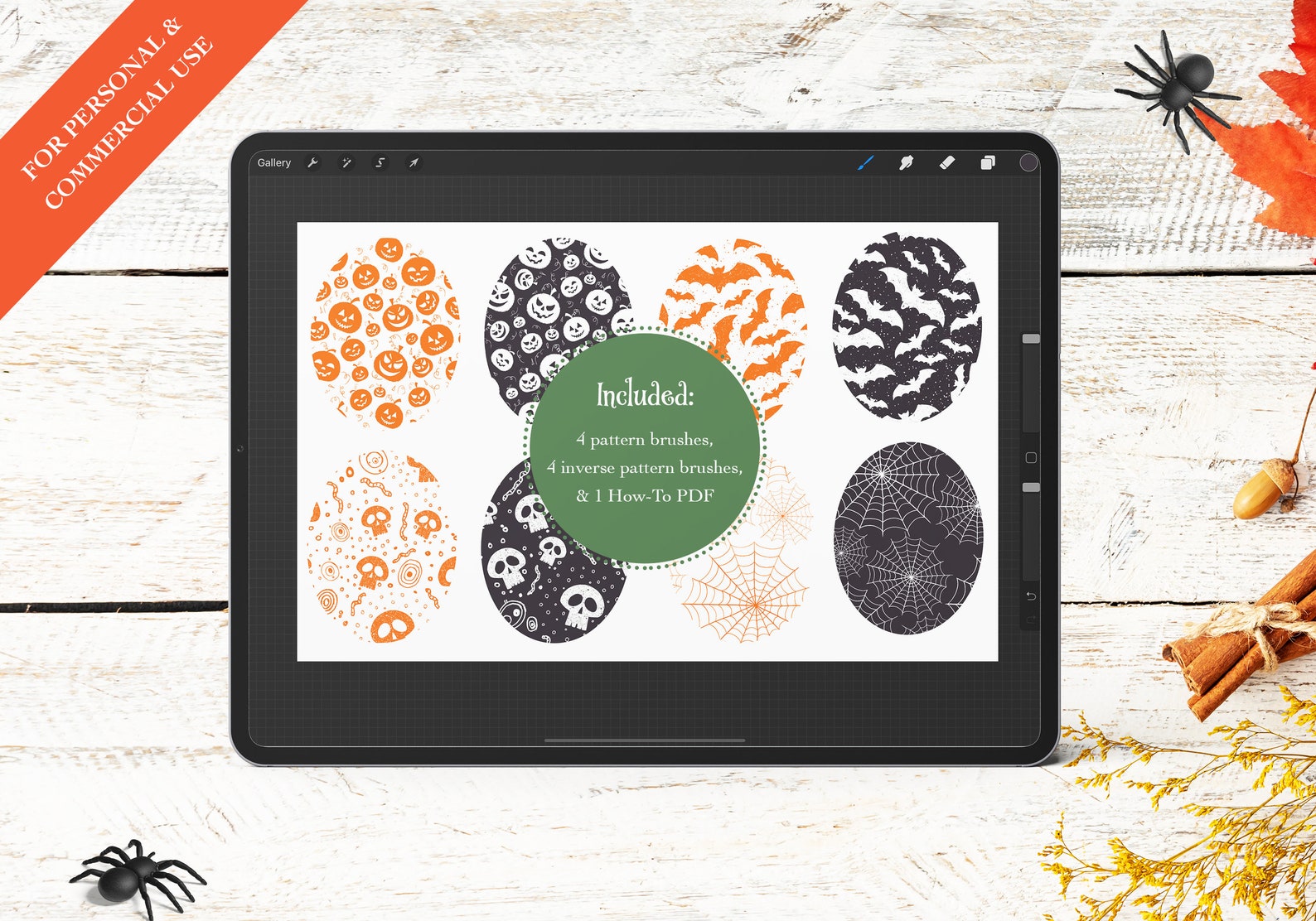 Procreate Halloween Pattern Brushes Personal & Commercial - Etsy