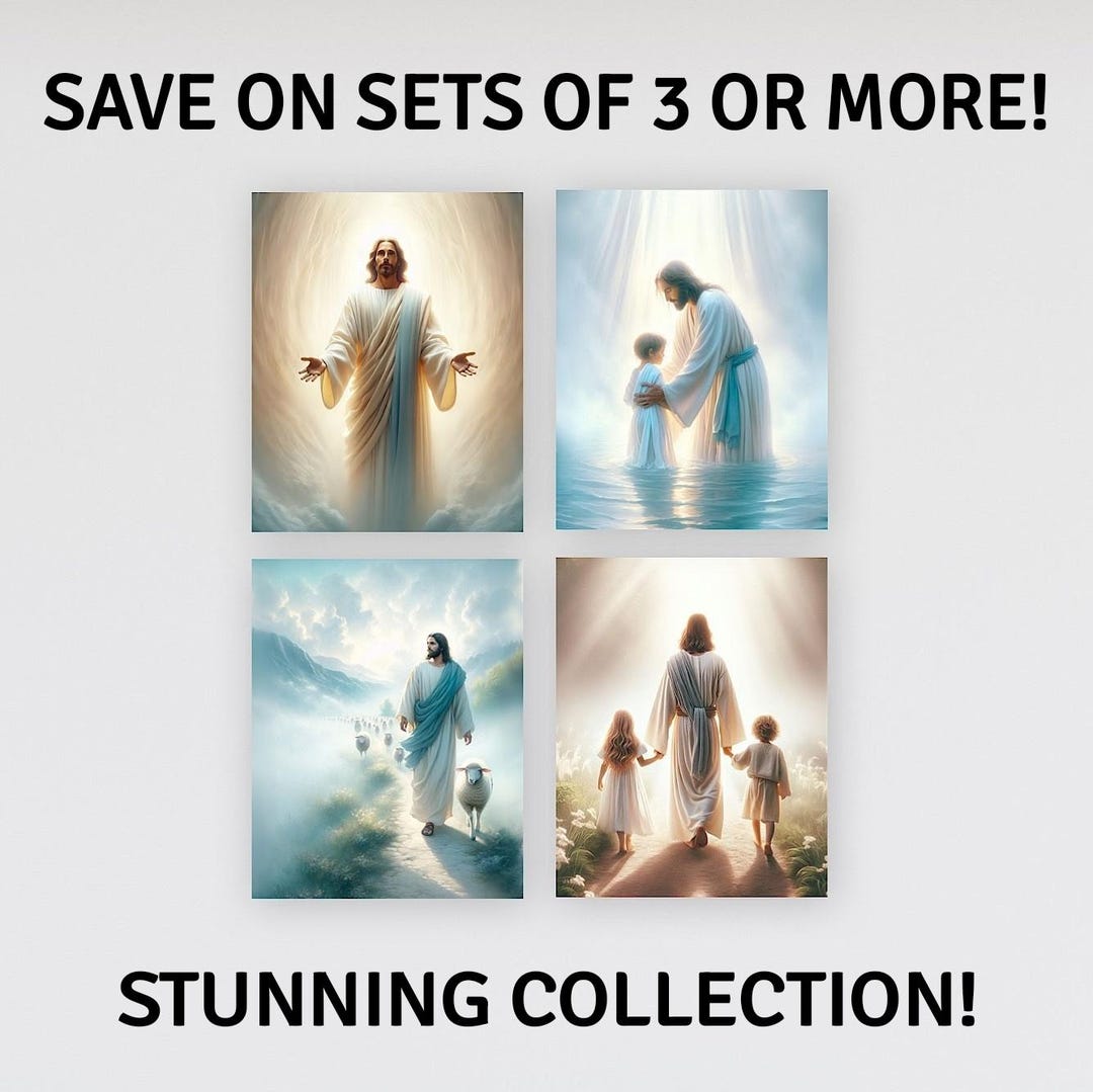 Jesus Collection Paintings Prints, Religious Wall Art Gift ...