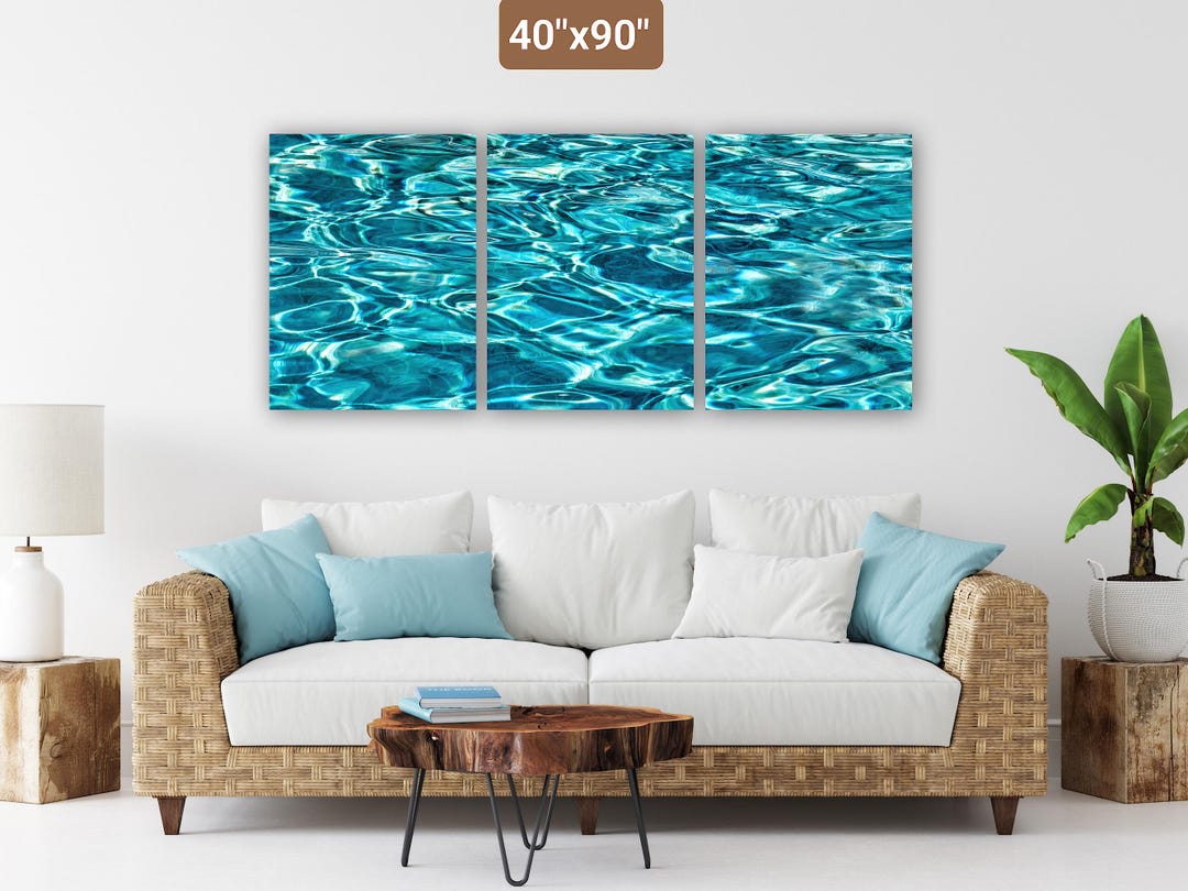Ocean Water Print, Water Ripples Photography Wall Art, Modern Beach ...
