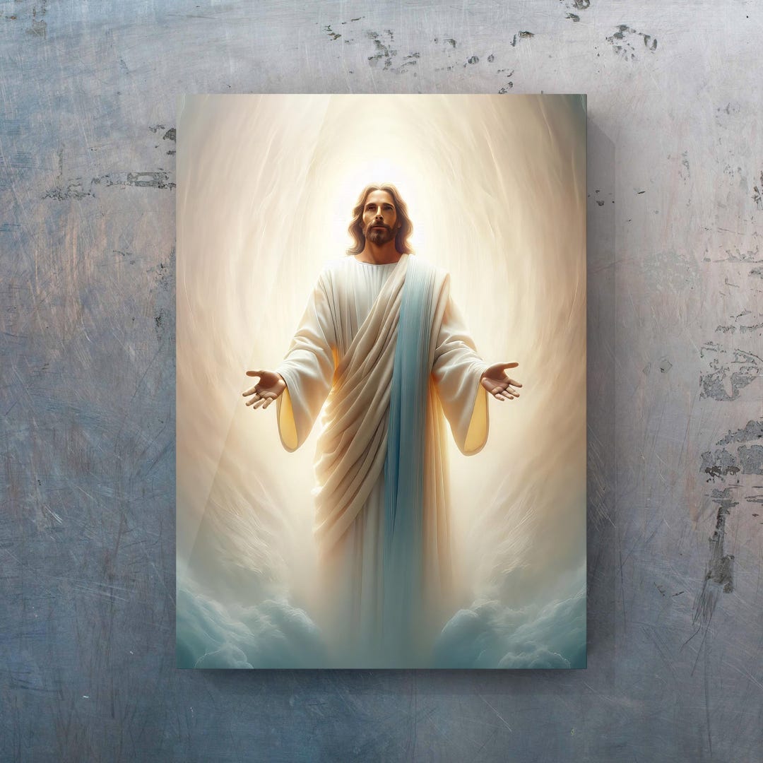 Jesus Reaching Out Beckoning Poster Painting Print, Religious Wall Art ...