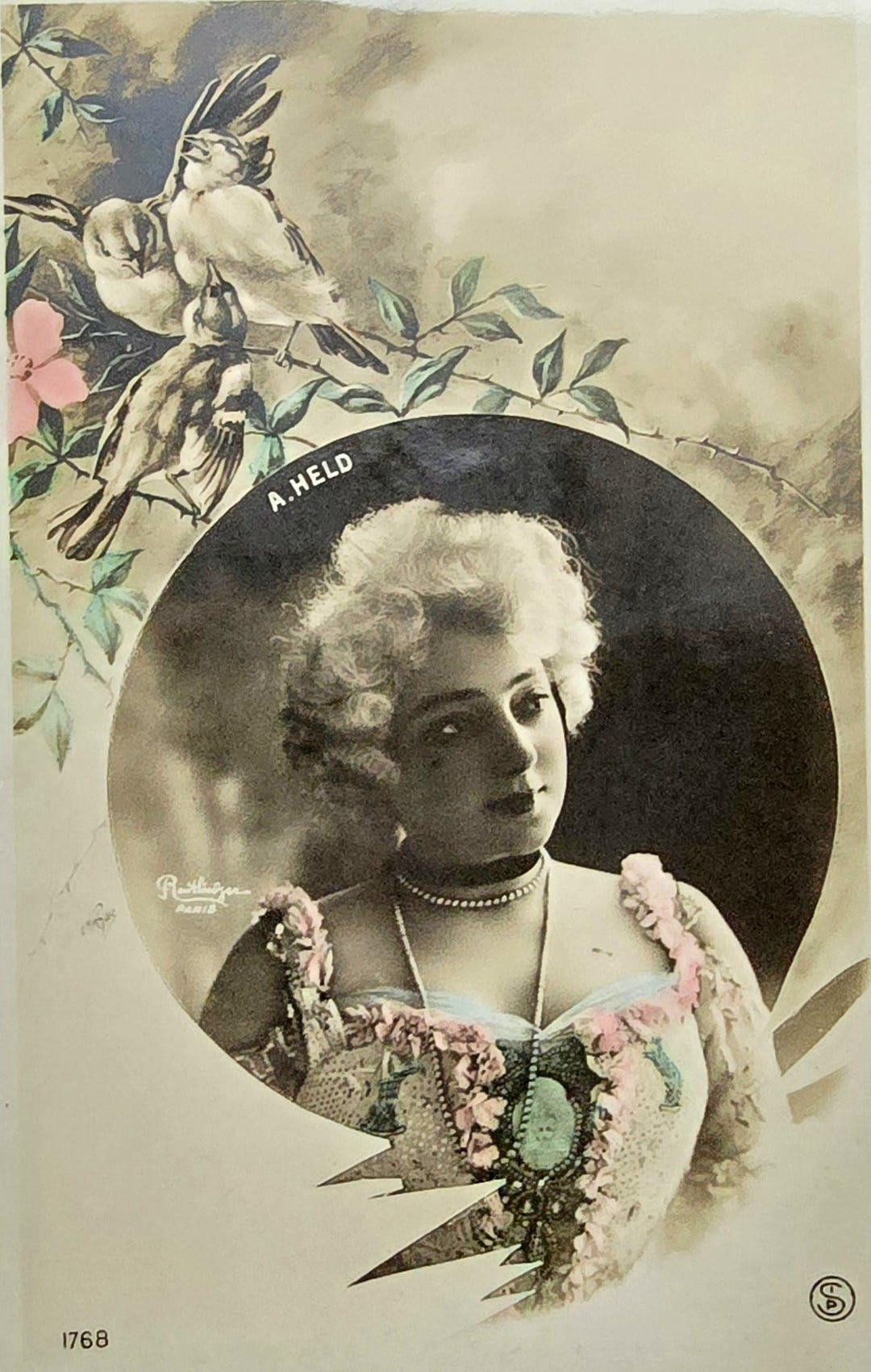 Belle Epoque Actress /// Anna Held /// Fantasy Portrait With Birds ...