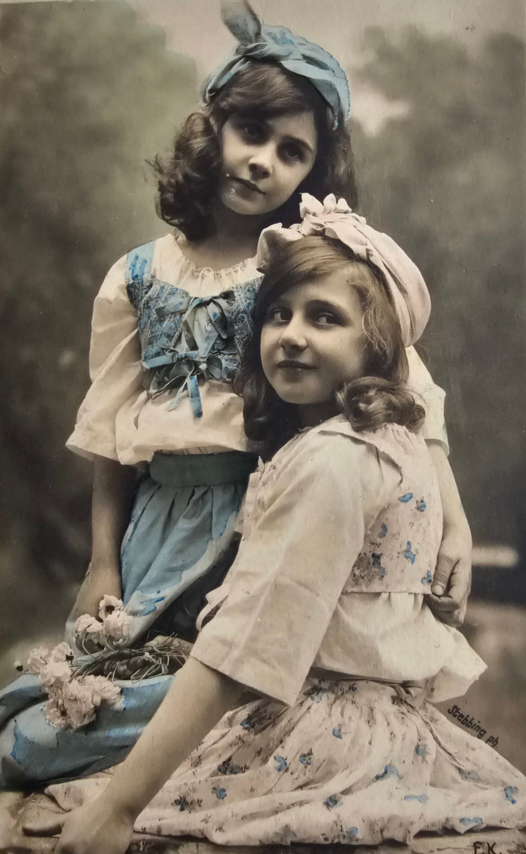 Edwardian Sisters /// Belle Epoque Girls Portrait /// Original Antique ...