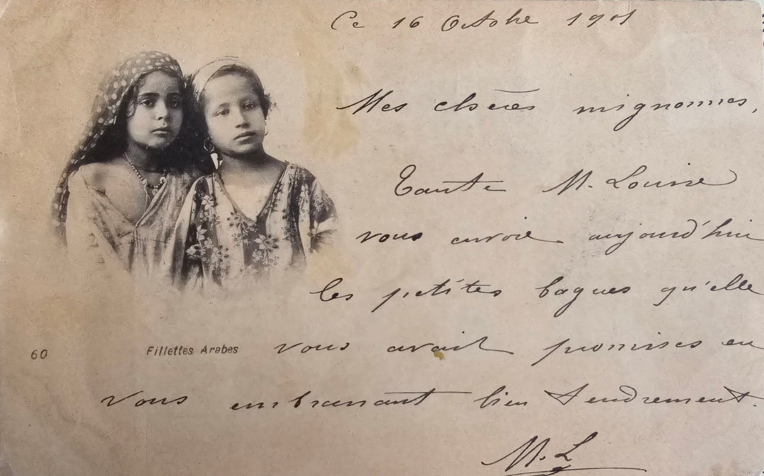 Rare Algerian Children Portrait From Oran /// North African Girls ...