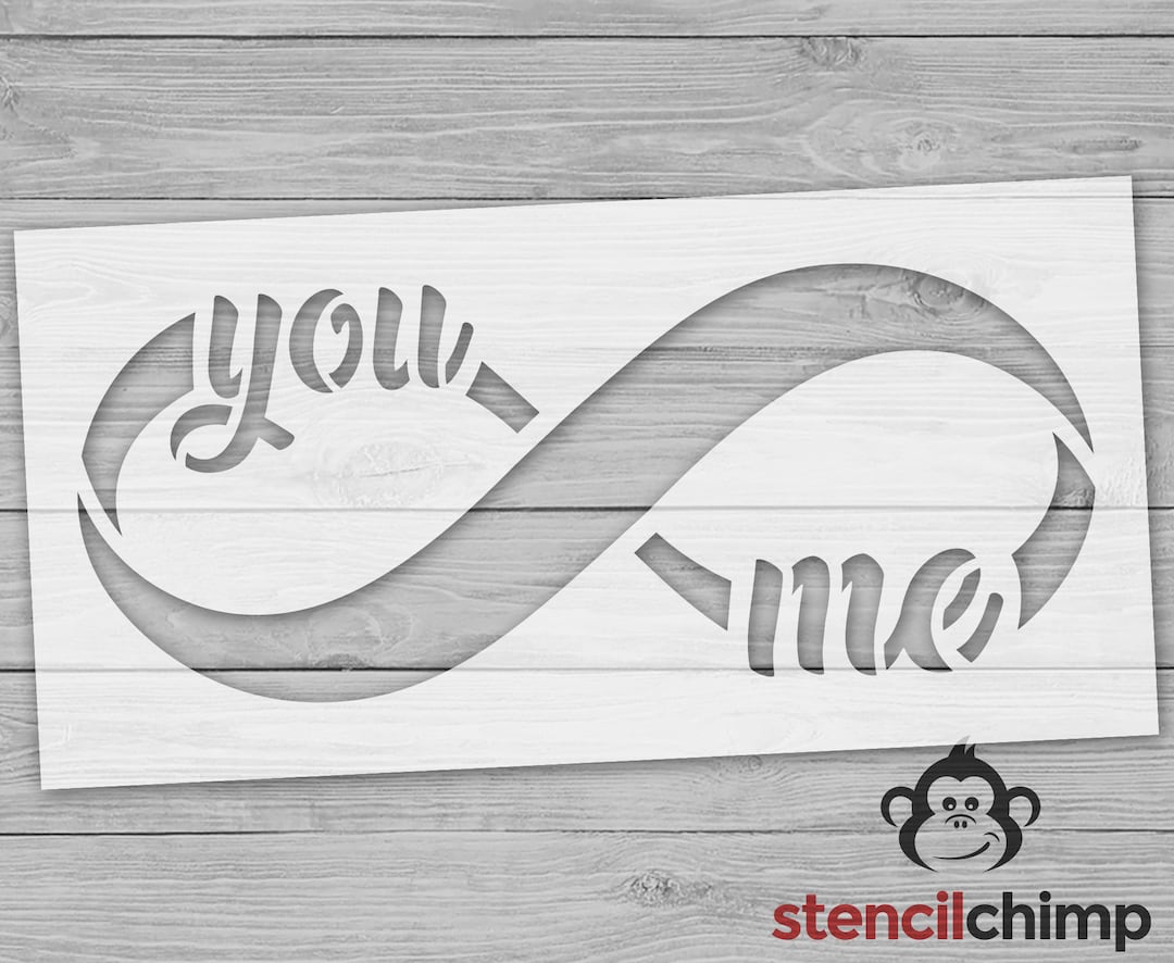 You and Me Infinity Symbol Stencil, Anniversary Stencil, Wedding ...