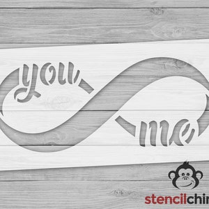 You and Me Infinity Symbol Stencil, Anniversary Stencil, Wedding ...