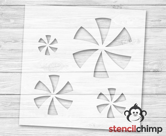 Stencil Peppermint Stencil Christmas Stencil Peppermint | Etsy