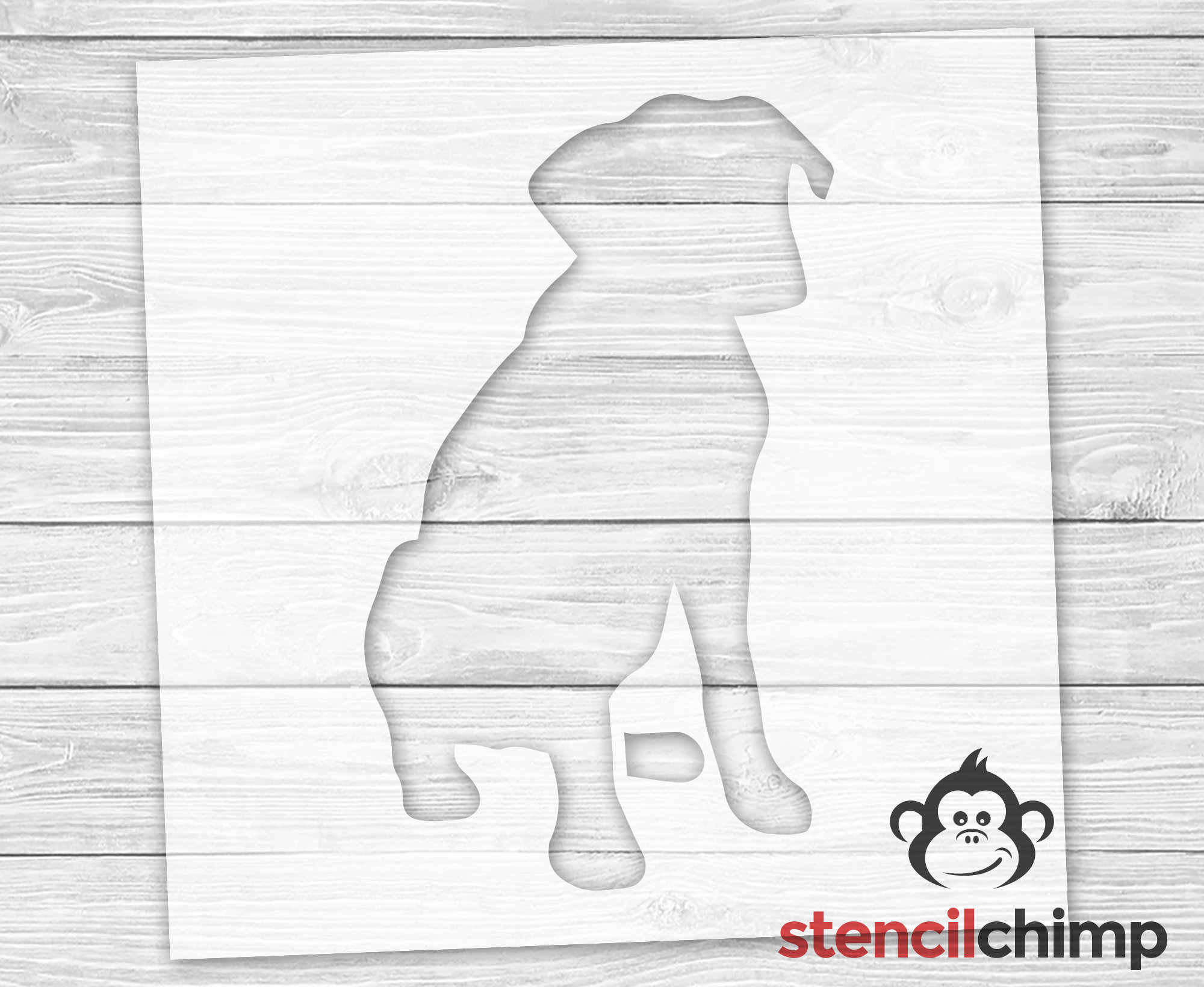 Sitting Dog Stencil Cute Puppy Stencil for Dog Lovers Gift | Etsy