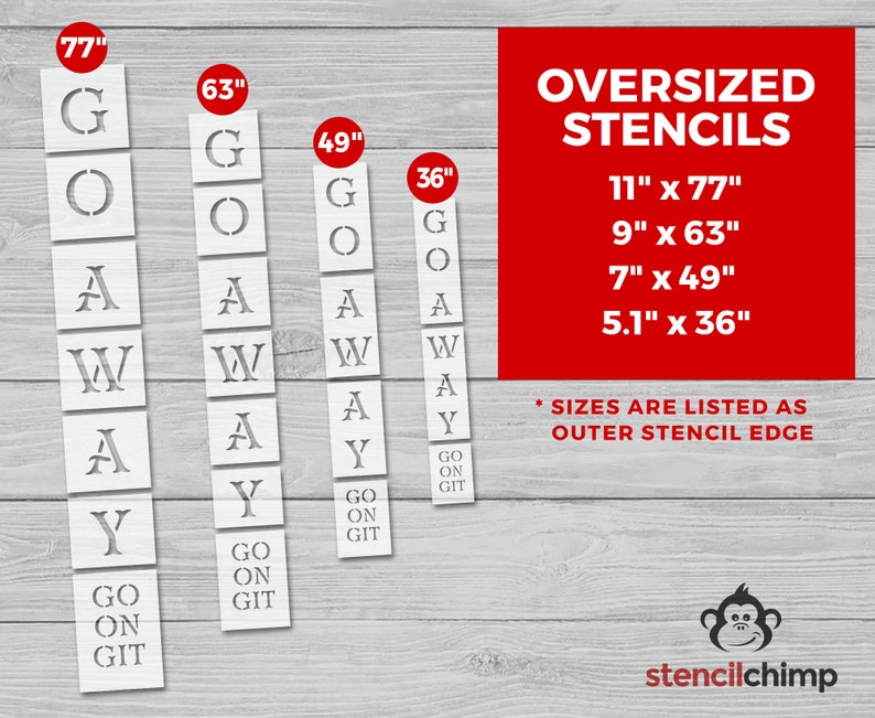 Go Away Go on Git Porch Stencil Funny Sign Stencil Grumpy - Etsy