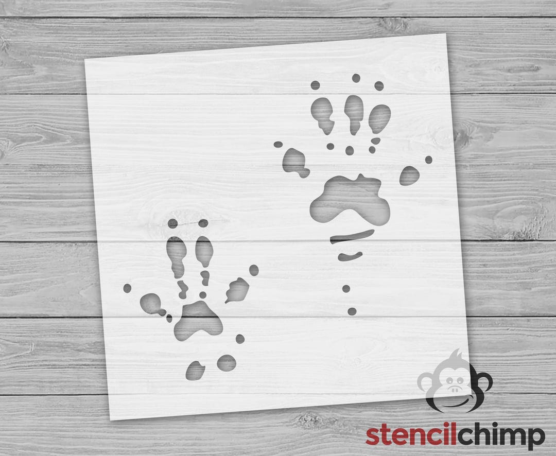 Chipmunk Foot Print Stencil, Animal Footprint, DIY Pallet Art, Kids ...