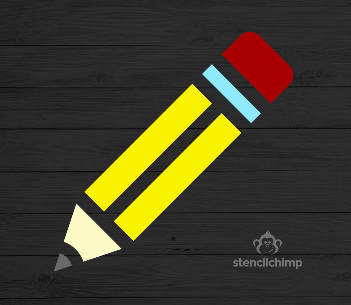 Pencil Stencil | Office Supply Stencil | School Stencil | Teacher ...
