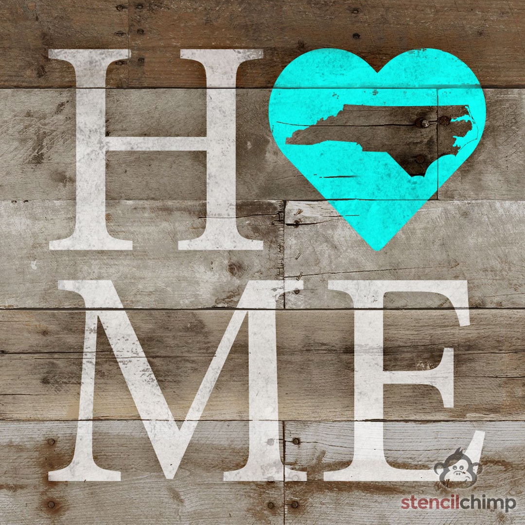 North Carolina Stencil | Love Your Home State Stencil | Home Stencil ...