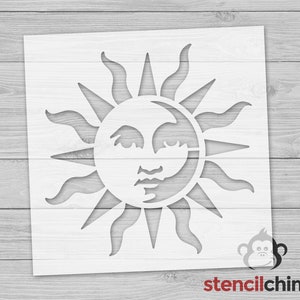 Sun Face Stencil, Sun of May Stencil, Vintage Stencil, Season Stencil ...