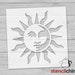 Sun Face Stencil, Sun of May Stencil, Vintage Stencil, Season Stencil ...