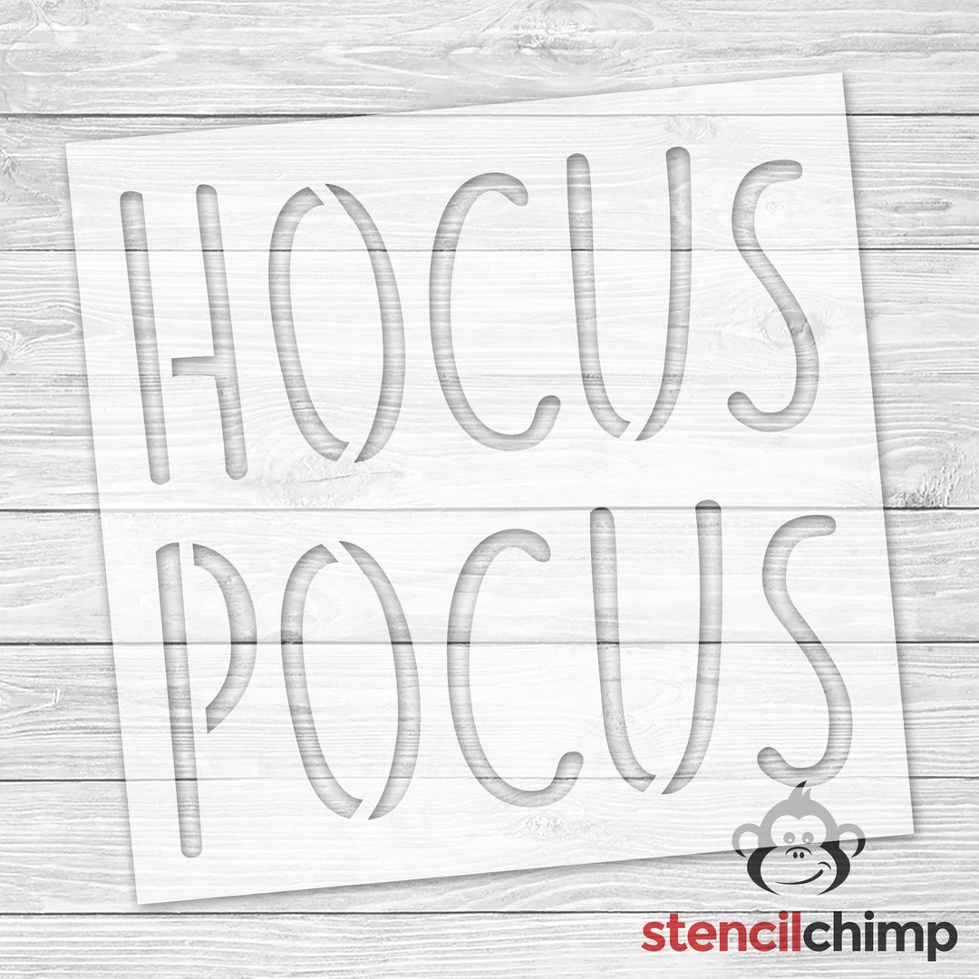 Hocus Pocus Stencil, Cute Halloween Stencil, Trick or Treat Stencil ...