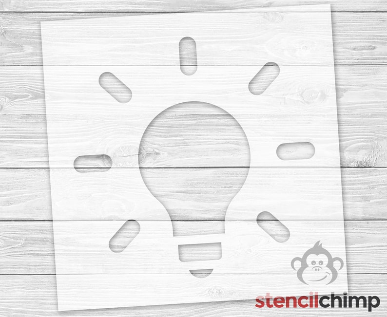 Light Bulb Stencil Idea Stencil Bright Light Stencil for | Etsy