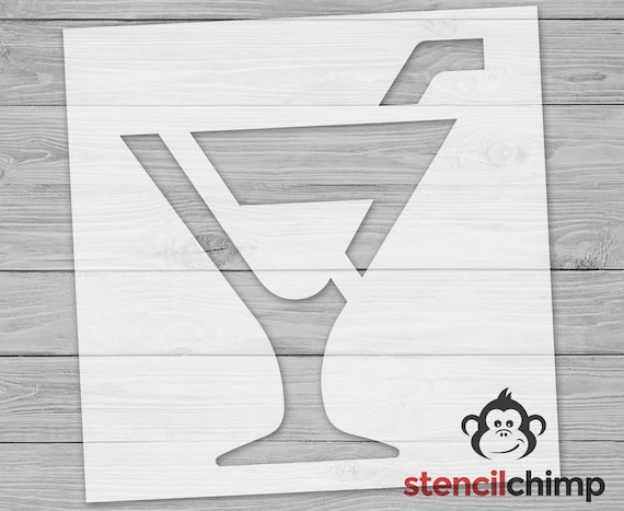 Stencil Martini Stencil Cocktail Stencil for Bar Sign - Etsy