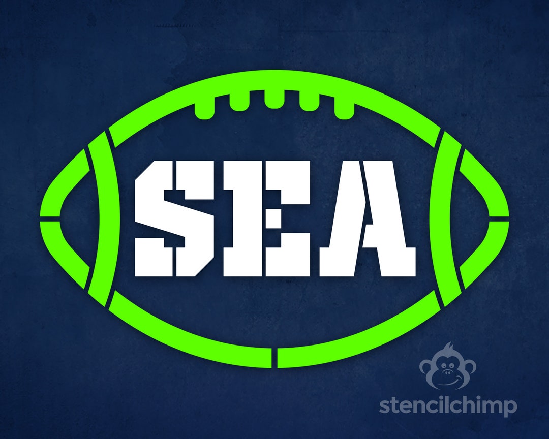 Seattle Football Stencil | Washington Sports Stencil | Seattle Stencil ...