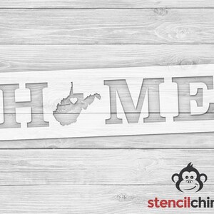 Stencil, West Virginia Stencil, Love Your Home State Stencil, WV Home ...