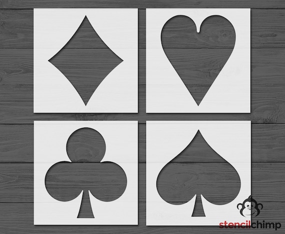 Playing Card Club Stencil