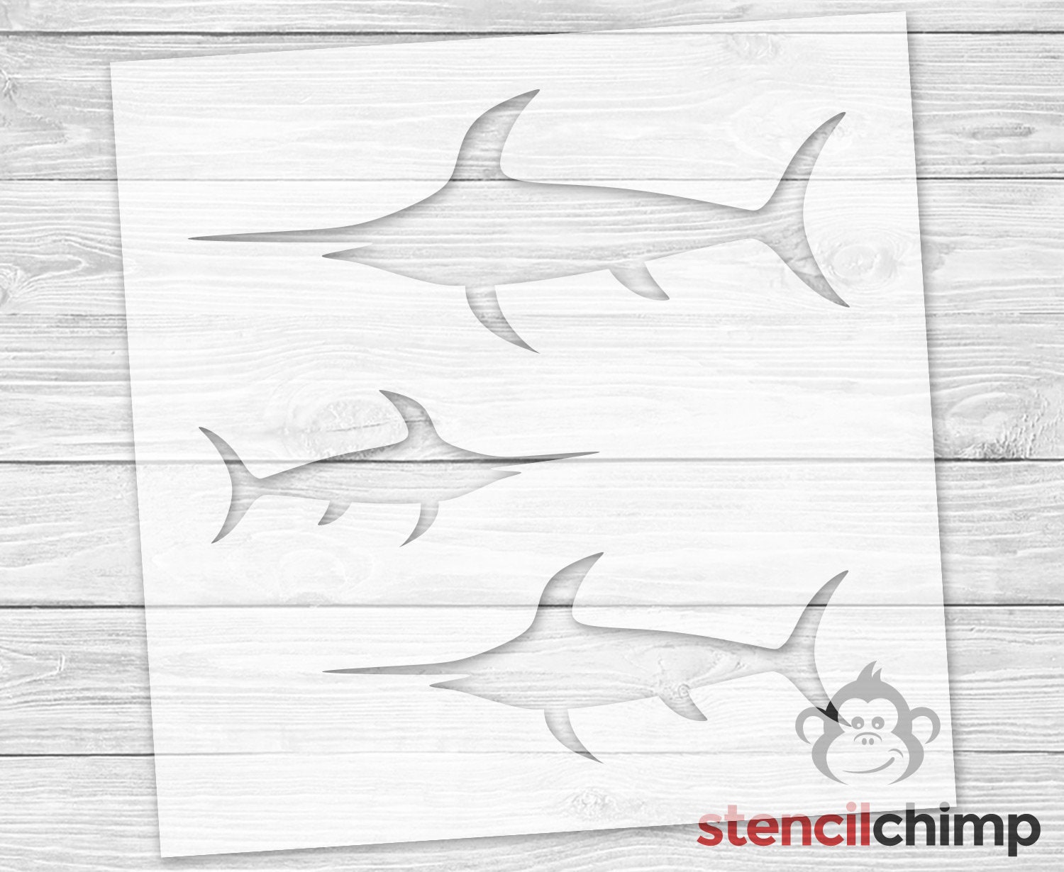 Swordfish Stencil Set stencil Contains 3 Sizes Ocean | Etsy