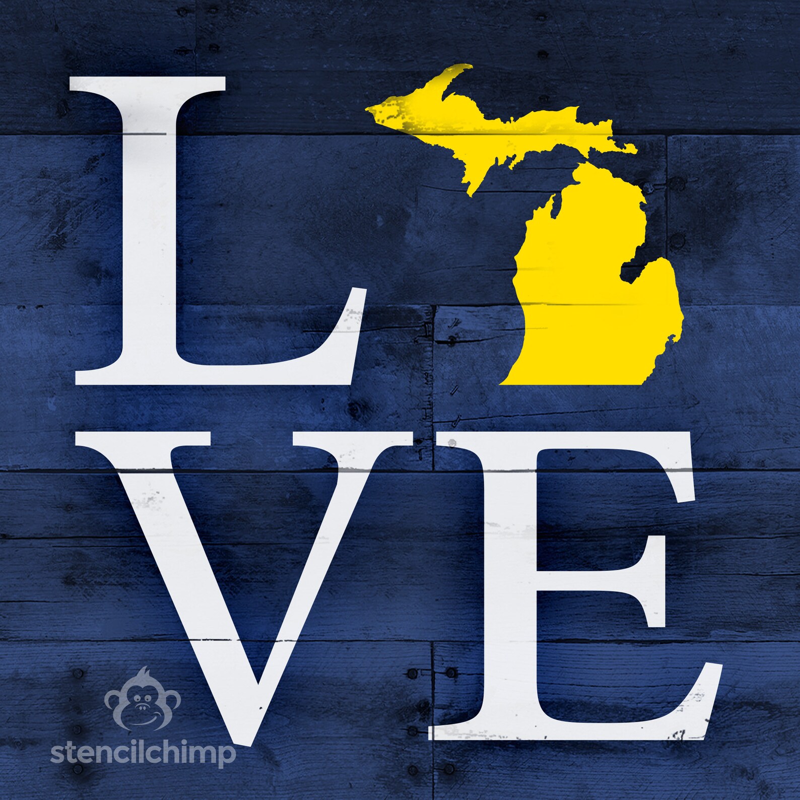 Love Michigan Stencil Home State Stencil DIY Art Stencil - Etsy