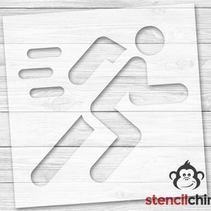 Running Man Sign Stencil for Sign | Track & Field Stencil | Parking Lot ...