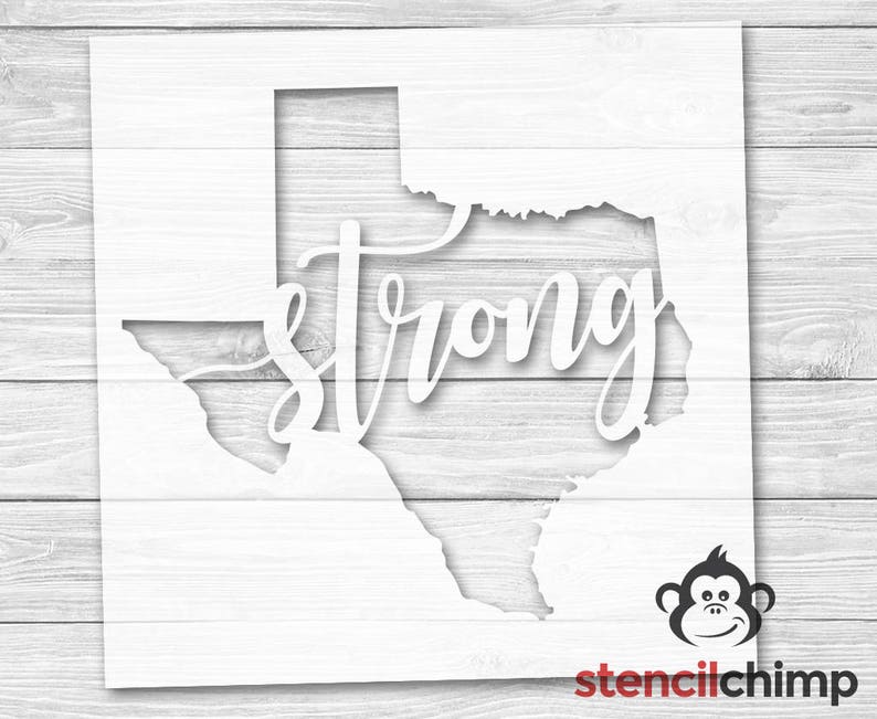 Texas Strong Stencil Texas Stencil Lonestar State Stencil - Etsy