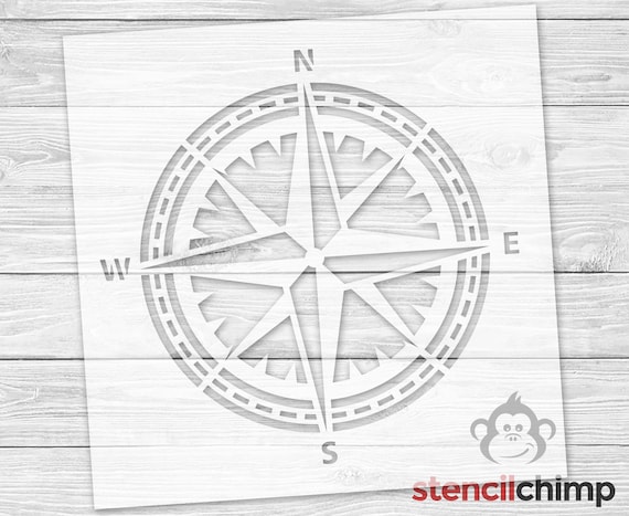 Nautical Compass Stencil