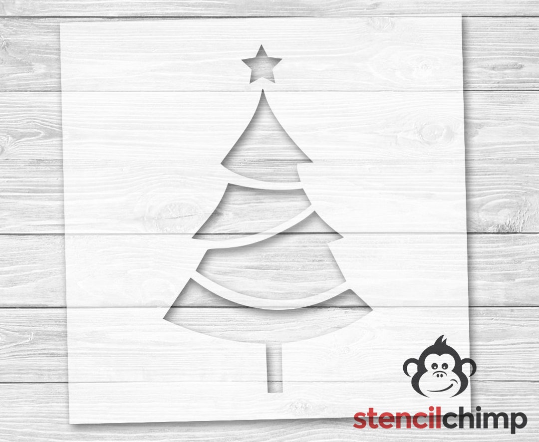 Christmas Tree Stencil | Christmas Stencil | Holiday Tree Stencil ...