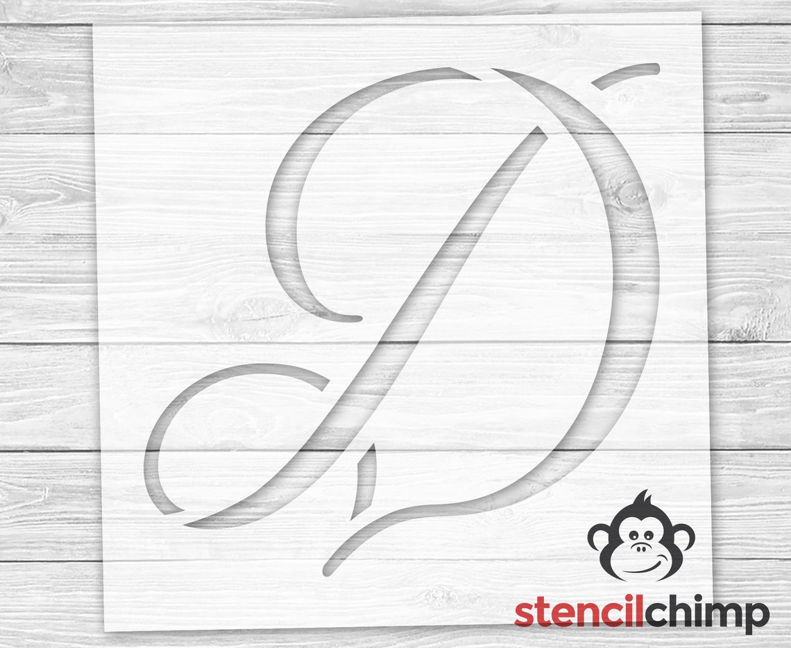 Stencil Letter D Stencil for Sign Script Stencil Monogram | Etsy
