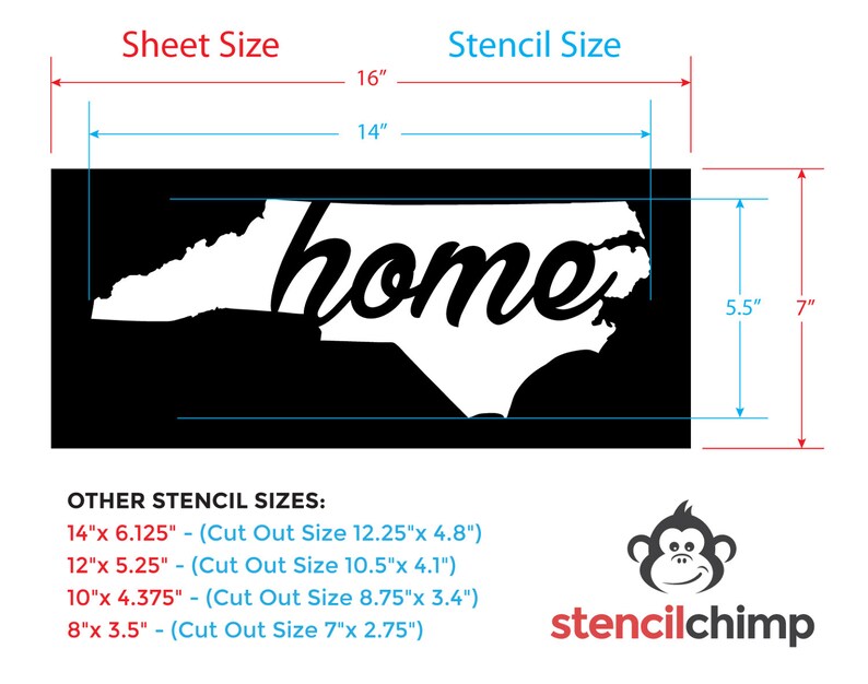Stencil, North Carolina Stencil | Home is North Carolina | State ...