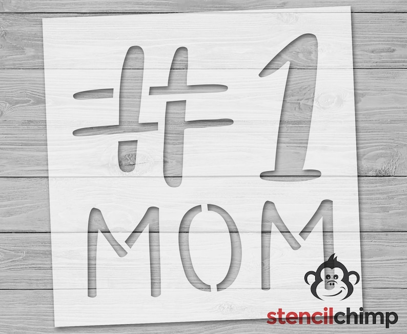 Stencil Mother's Day Stencil 1 Mom Stencil Best Mom | Etsy