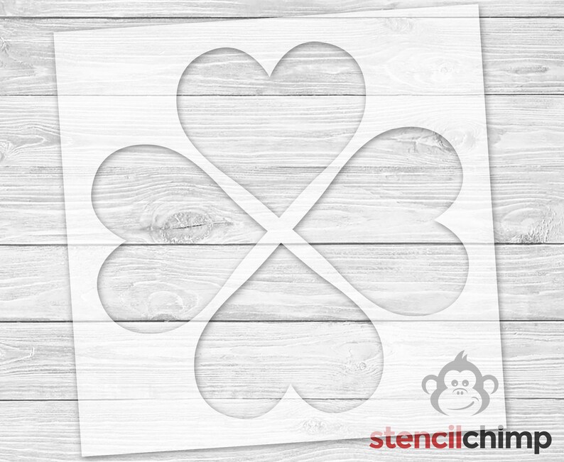 Clover Stencil Heart Stencil Shamrock Stencil Irish - Etsy