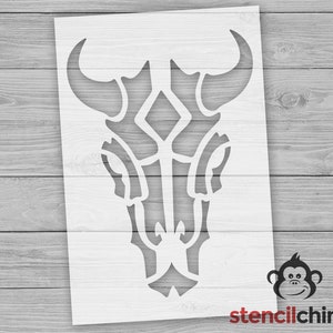 Cow Skull Stencil, Wild West Stencil for Kids Room Decor, Cowboy ...
