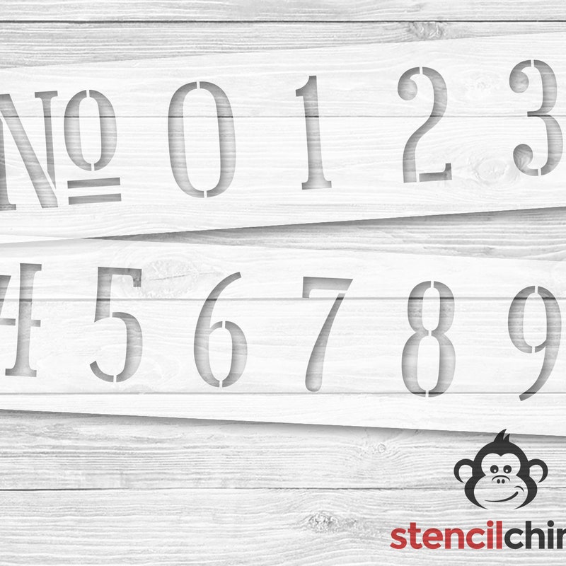 Stenciled Numbers - Etsy
