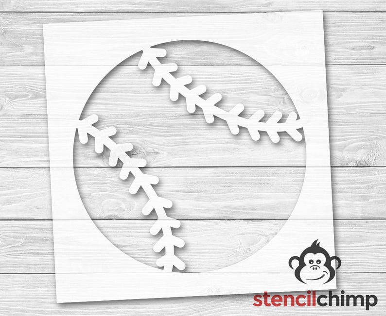 Baseball Stencil Sports Stencil Playroom Art Nursery - Etsy