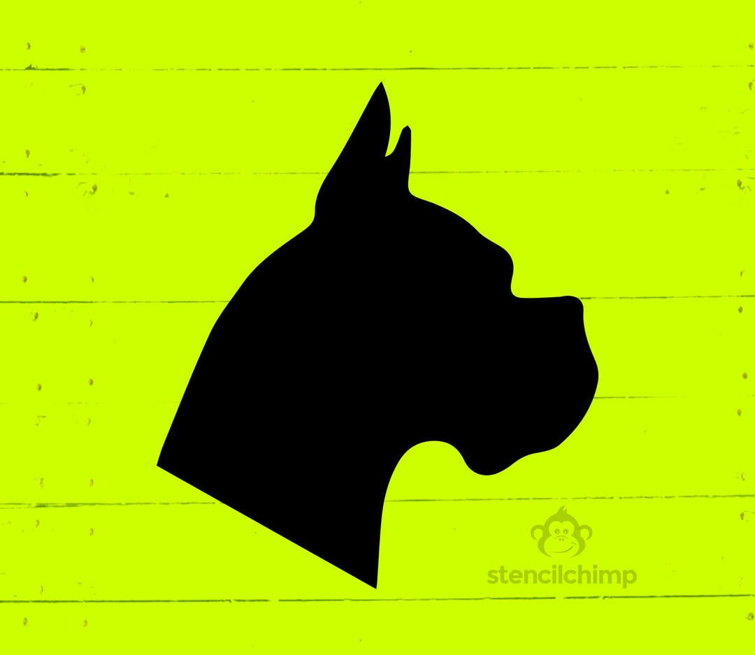 Boxer Stencil | Dog Stencil for Wood Sign | Mylar Stencil | Animal ...