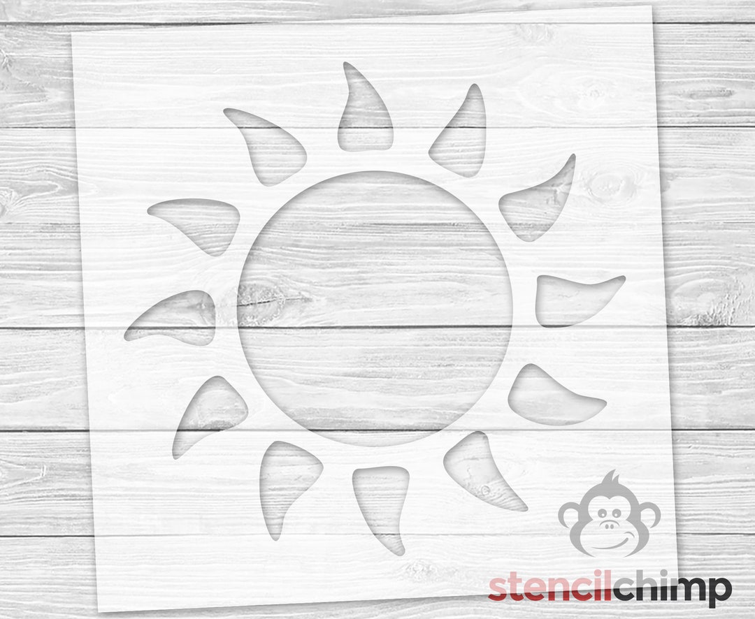 Sun Stencil | Beach Stencil | Sky Stencil | Season Stencil | Summer Stencil | Nautical Stencil ...