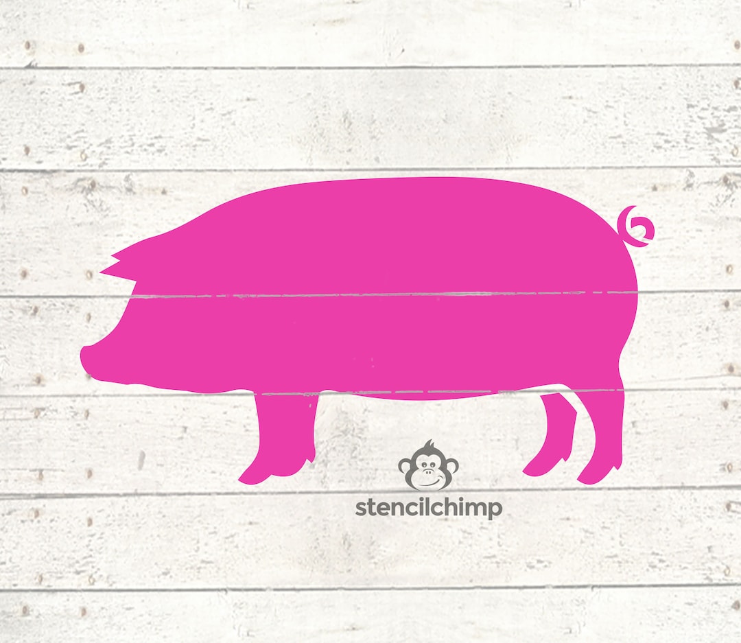 Pig Stencil | Farm Animal Stencil | Kid Stencil for Wood Sign Pallet ...