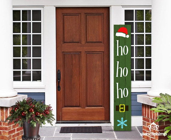 Stencil Ho Ho Ho Porch Stencil Christmas Stencil Santa | Etsy