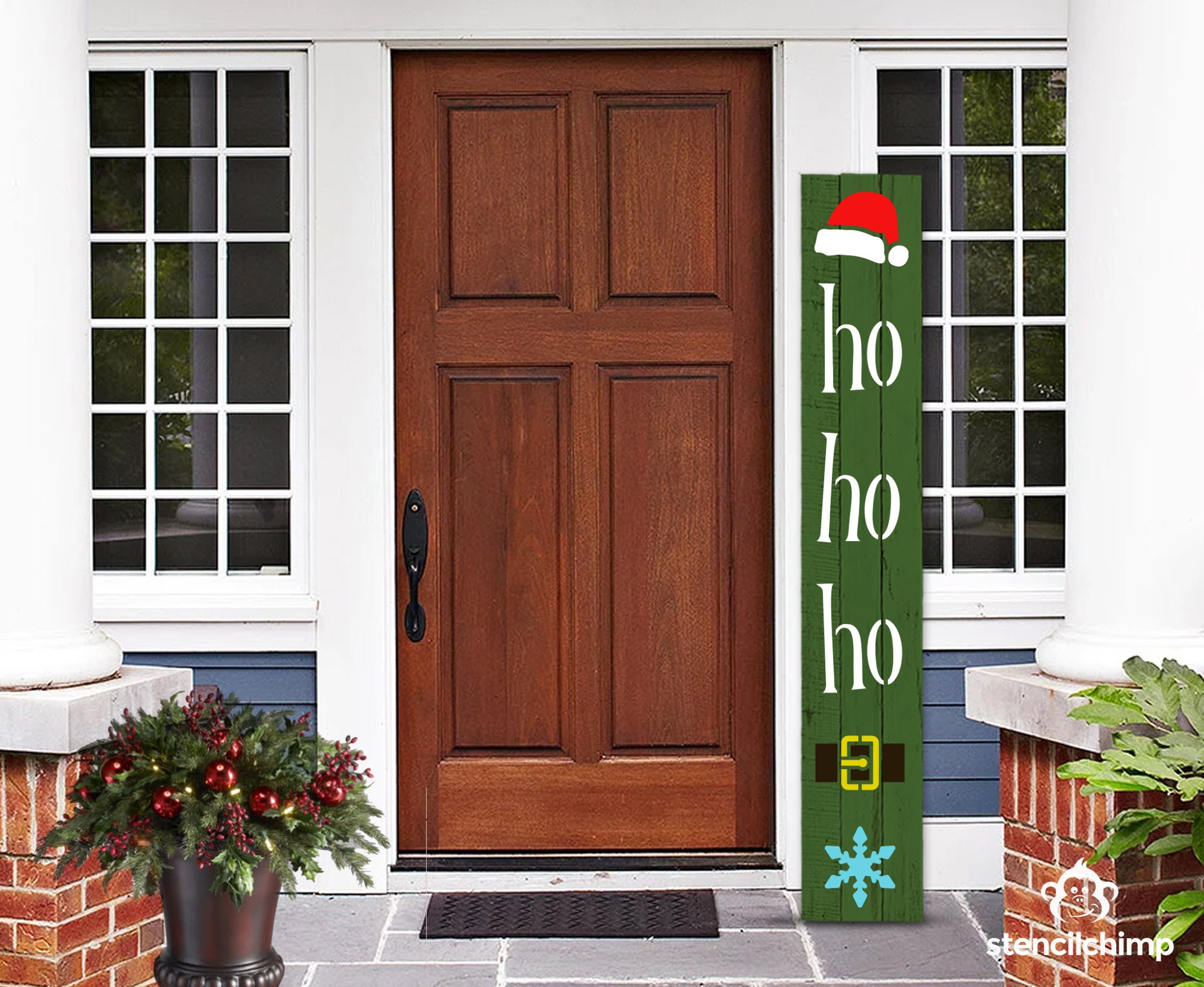 Stencil Ho Ho Ho Porch Stencil Christmas Stencil Santa - Etsy