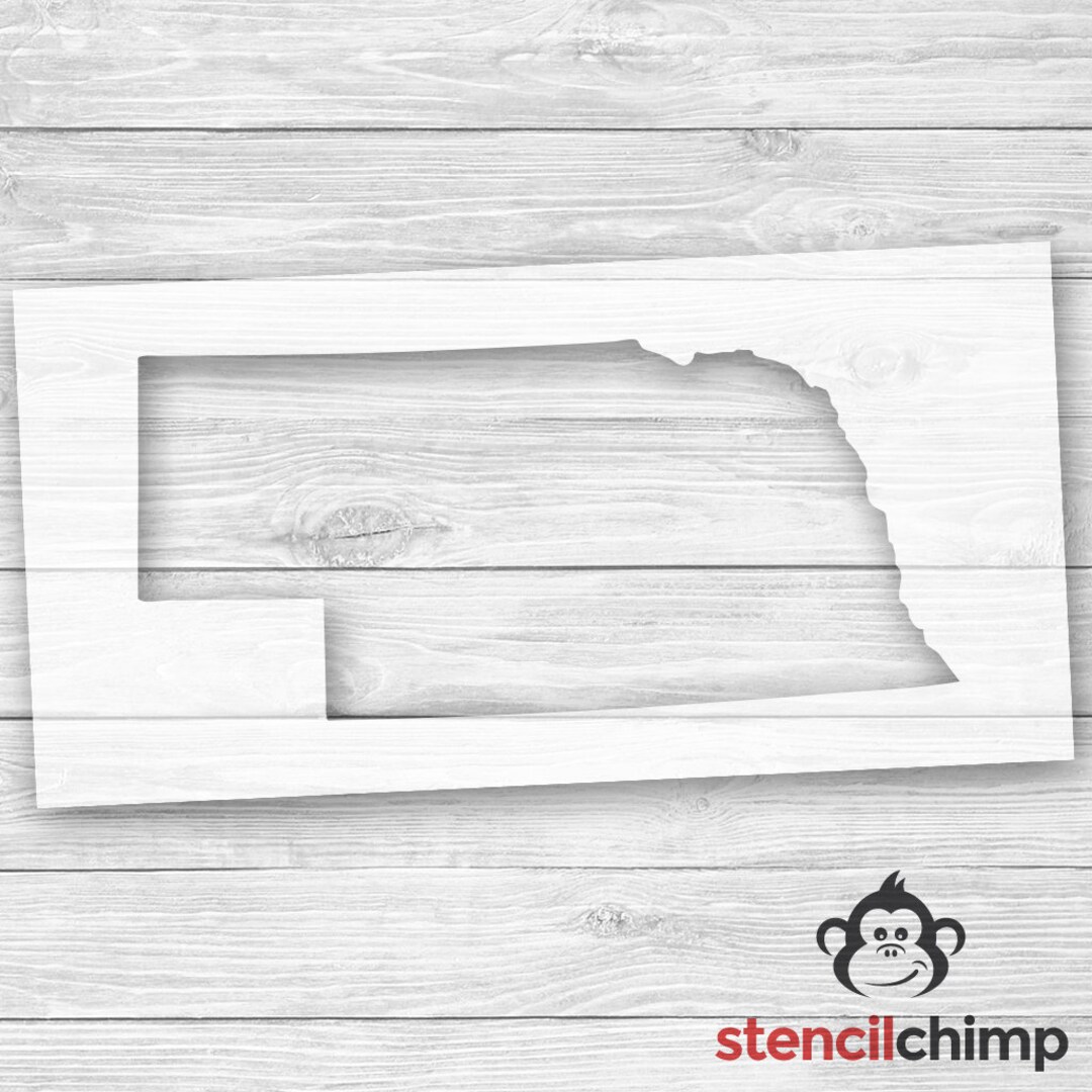 Stencil, Nebraska Stencil | Nebraska State Outline Stencil for Wood ...