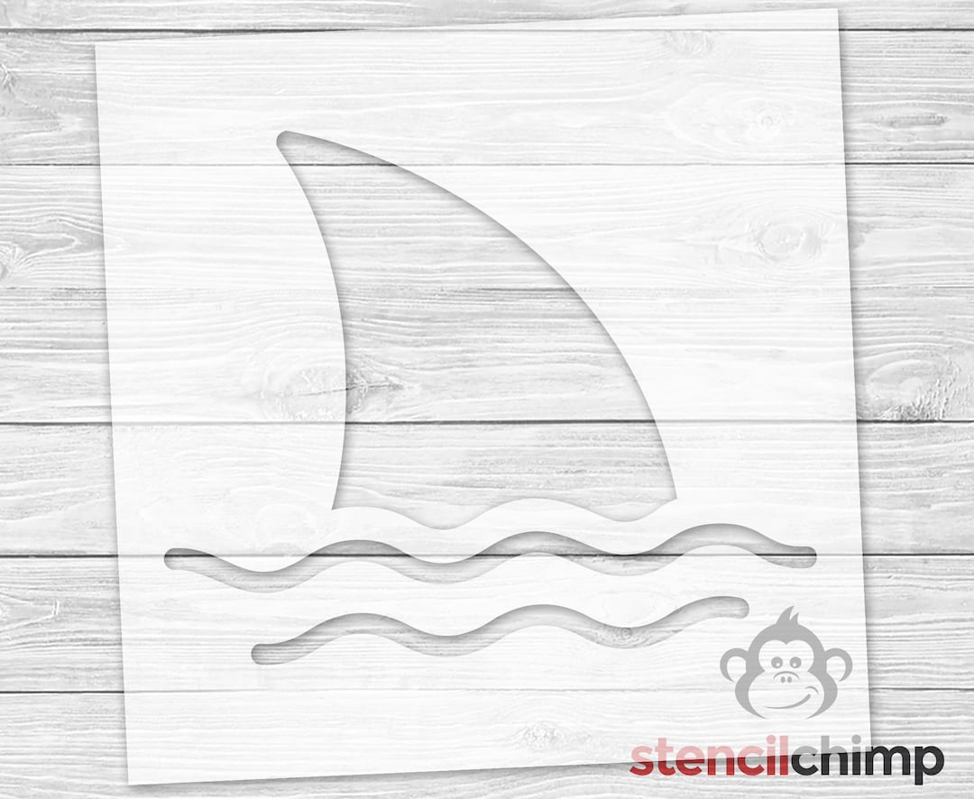 Shark Fin Stencil | Shark Stencil | Ocean Animal | Baby Shark Stencil ...