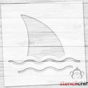 Shark Fin Stencil | Shark Stencil | Ocean Animal | Baby Shark Stencil ...
