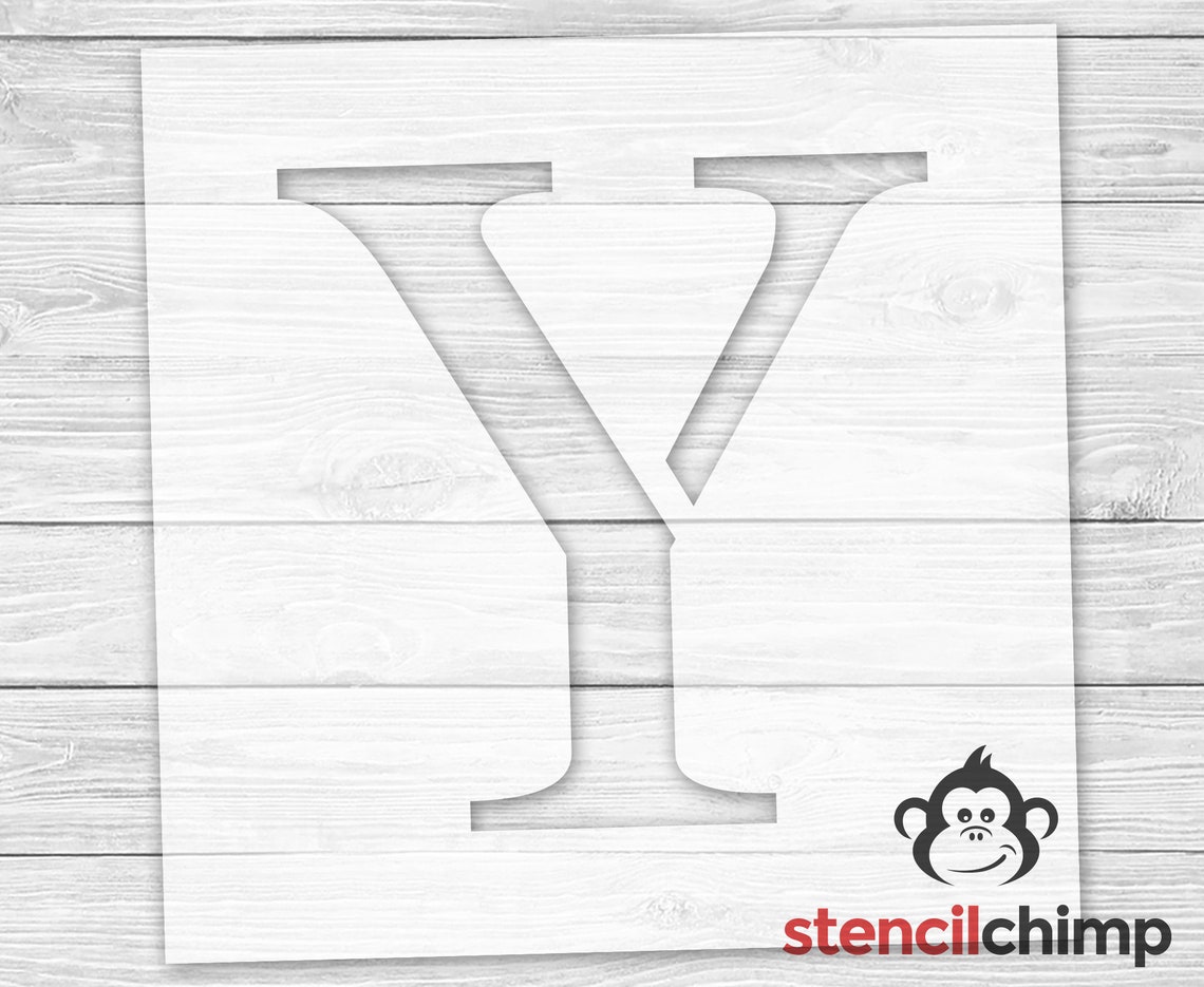 Letter Y Stencil for Sign Serif Letter Stencil Monogram - Etsy