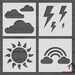 Weather Stencil Bundle Clouds Stencil Sun Stencil Lightning - Etsy