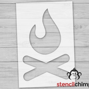 Stencil, Campfire Stencil, Camping Stencil, Fire Stencil for Wood Sign ...