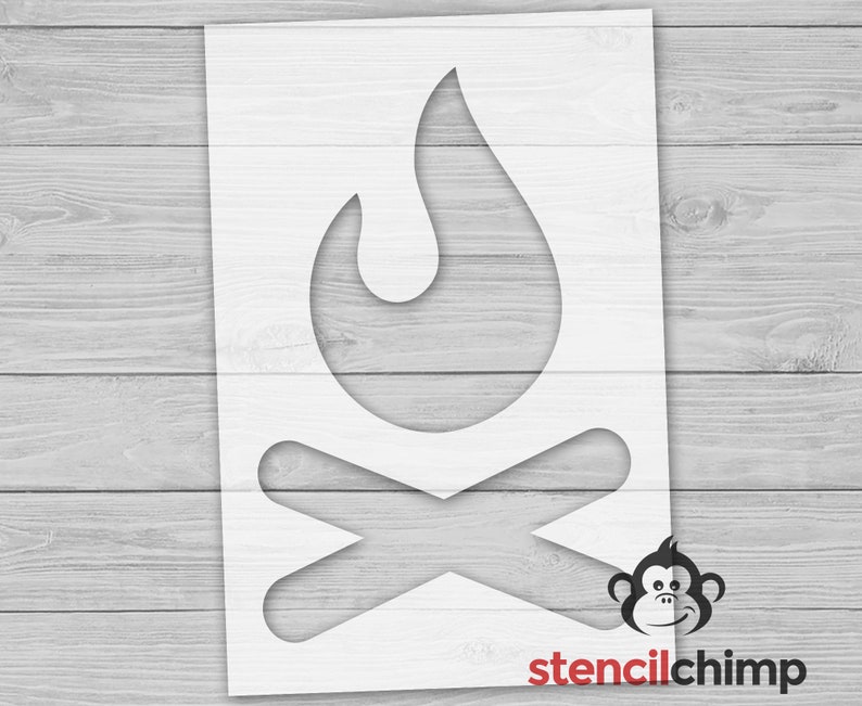 Stencil Campfire Stencil Camping Stencil Fire Stencil for - Etsy